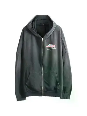 WILLY CHAVARRIA Logo-print Zip-up Hoodie