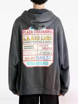 WILLY CHAVARRIA Logo-print Zip-up Hoodie