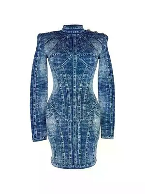 Balmain Trompe L'œil Jacquard Dress