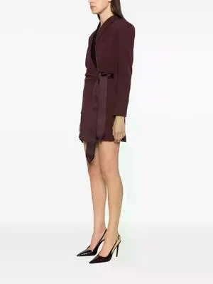 Imperial Satin-trim Wrap Mini Dress