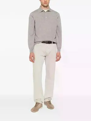 Brunello Cucinelli Long-sleeve Polo Sweater
