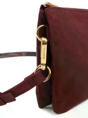 Bimba Y Lola Small Burgundy Coated Clutch Bag