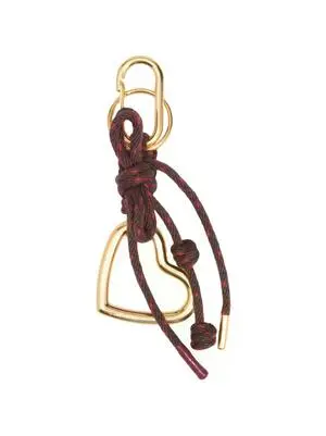 Bimba Y Lola Heart And Cord Keyring - Brown