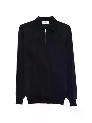 LARDINI Quarter-zip Polo Shirt - Blue