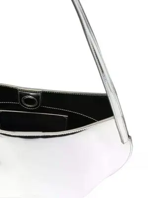 JIL SANDER Kante Metallic-effect Leather Shoulder Bag