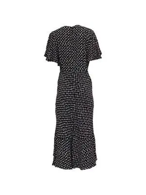 Diane Von Furstenberg Printed V-neck Dress