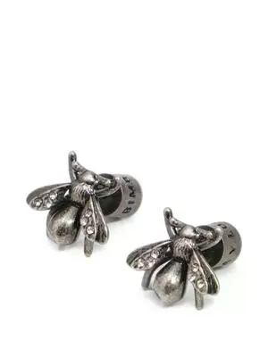 Bimba Y Lola Bee Earrings In Aged With Crystals