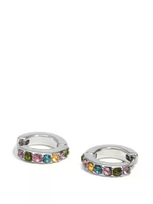 Bimba Y Lola Mini Hoop Earrings With Multicolor Crystals