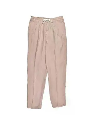 Brunello Cucinelli Pleated Drawstring Linen Trousers - Neutrals