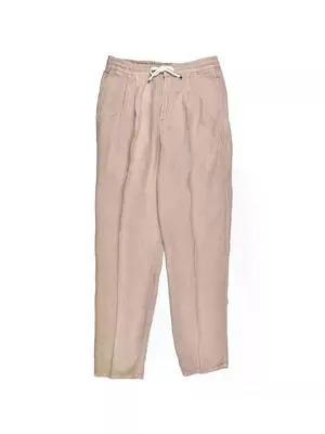 Brunello Cucinelli Pleated Drawstring Linen Trousers - Neutrals