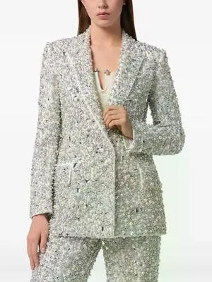 Philipp Plein Pearl-embellished Crystal-embellished Blazer