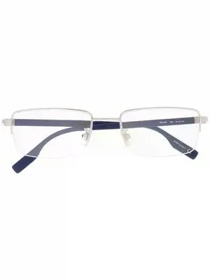 Montblanc Matte-effect Rectangle-frame Glasses - Silver