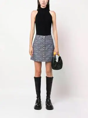 Moschino Logo-print A-line Skirt