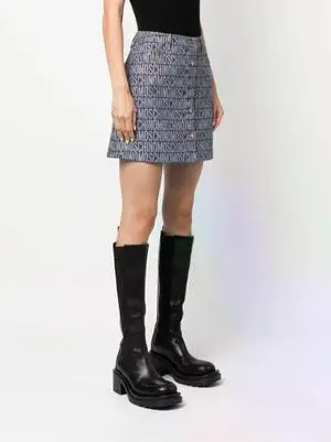 Moschino Logo-print A-line Skirt