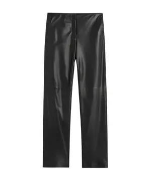 TOTEME Easy Leather Trousers - Black