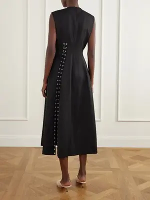 Simone Rocha Embellished Twill Midi Dress