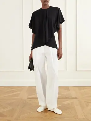 Jacquemus Le Haut Pisco Draped Crepe Blouse