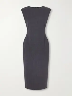 Jacquemus La Robe Alba Ruched-detail Drill Midi Dress