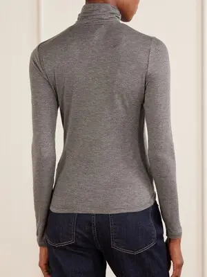 NILI LOTAN Keria Stretch-jersey Turtleneck Top