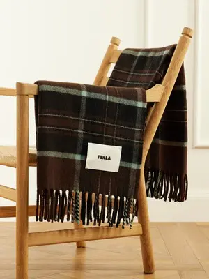 TEKLA Checked Wool Throw - Multi