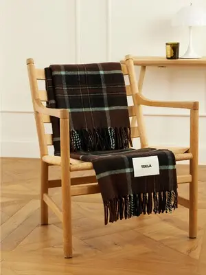 TEKLA Checked Wool Throw