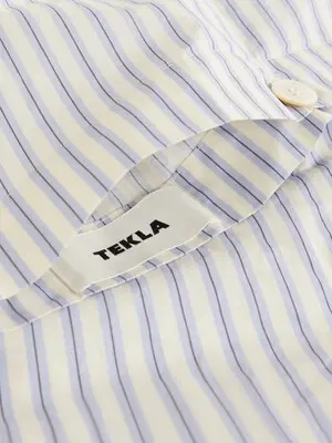 TEKLA Striped Organic Cotton-percale King Duvet Cover