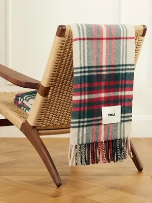 TEKLA Muir Checked Wool Throw - Multi