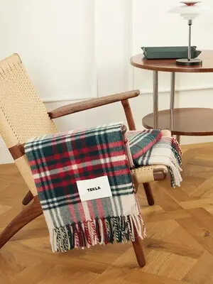 TEKLA Muir Checked Wool Throw
