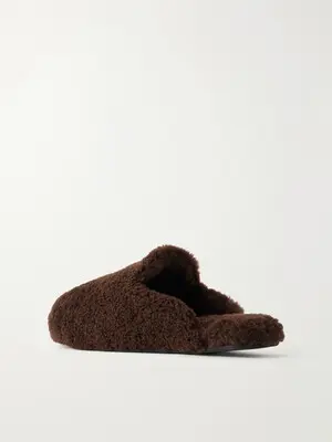 TEKLA Shearling Slippers - Brown