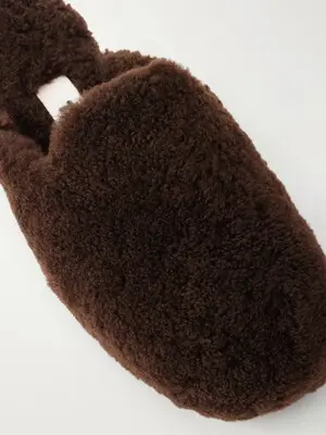 TEKLA Shearling Slippers - Brown