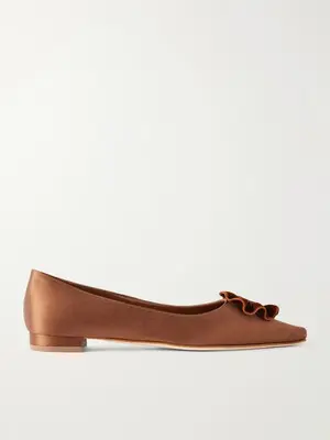 Manolo Blahnik Trimmed Flats For Women