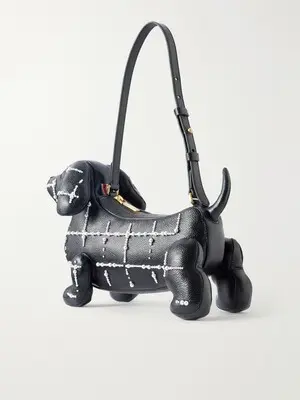 Thom Browne Baby Hector Bead-embellished Leather Tote