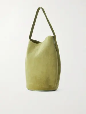 LIFFNER Belted Bucket Suede Shoulder Bag