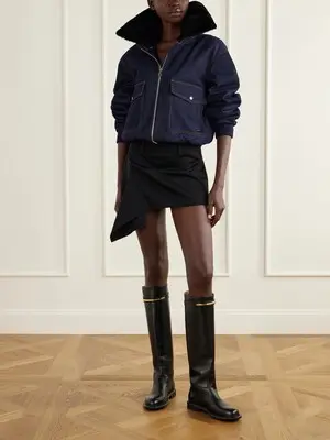 Givenchy Denim Shearling-trimmed Blouson Jacket