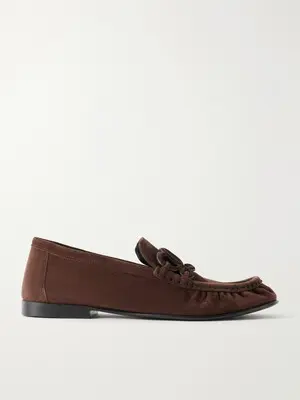 Loewe Double L Suede Loafers - Brown