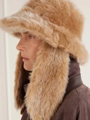 Loewe Loop Shearling Trapper Hat