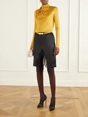 Balmain Draped Jersey Blouse