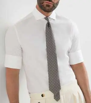 Brunello Cucinelli Silk Geometric Jacquard Tie