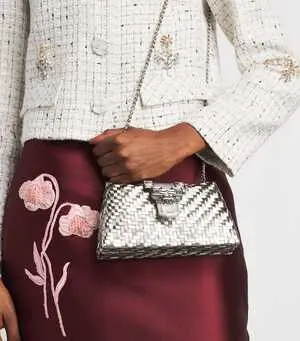 Rodo Woven Embellished Clutch Bag