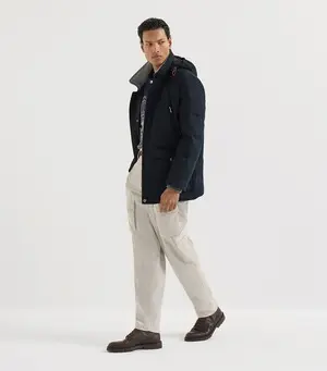 Brunello Cucinelli Wool Hooded Padded Jacket