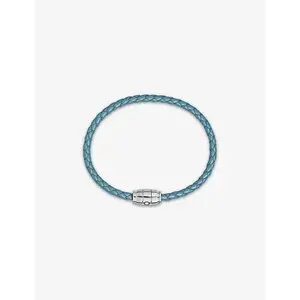 Montblanc Meisterstück 3 Rings Stainless-steel And Leather Bracelet - Multi-coloured