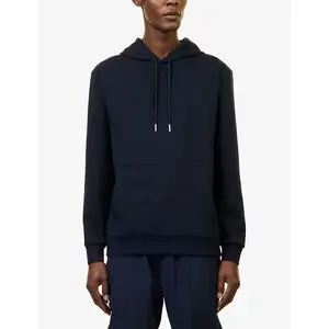 ARNE Interlock Stretch-jersey Hoodie - Navy