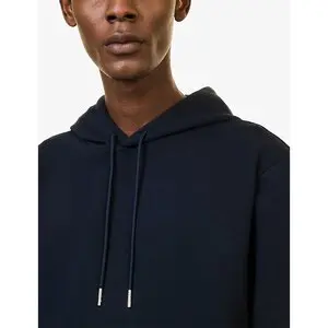 ARNE Interlock Stretch-jersey Hoodie - Navy