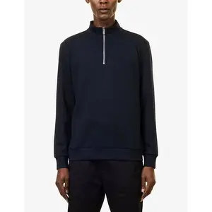 ARNE Interlock Stretch-jersey Sweatshirt - Navy