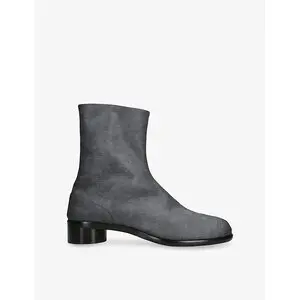 MAISON MARGIELA Tabi 30 Leather Ankle Boots - Black