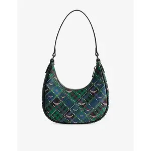 Zadig&Voltaire Z Night Out Punk Check Coated-canvas Shoulder Bag
