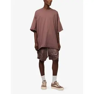 Rick Owens Cargobela Patch-pocket Satin Shorts - Grape