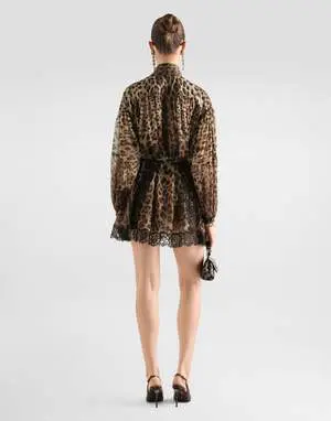 Dolce & Gabbana Leo- Chiffon Skirt Skirts Animal - Print