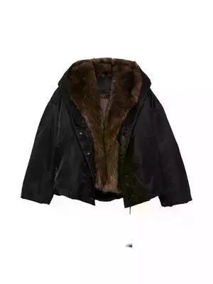 JUUN.J Faux-fur Trim Hooded Jacket - Black