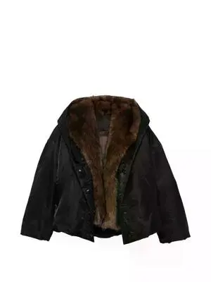 JUUN.J Faux-fur Trim Hooded Jacket - Black